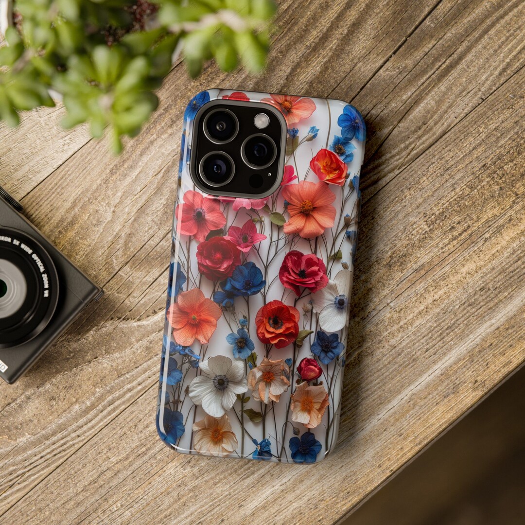 Spring Wildflowers Magsafe iPhone Case - Protection With Style, Pressed ...