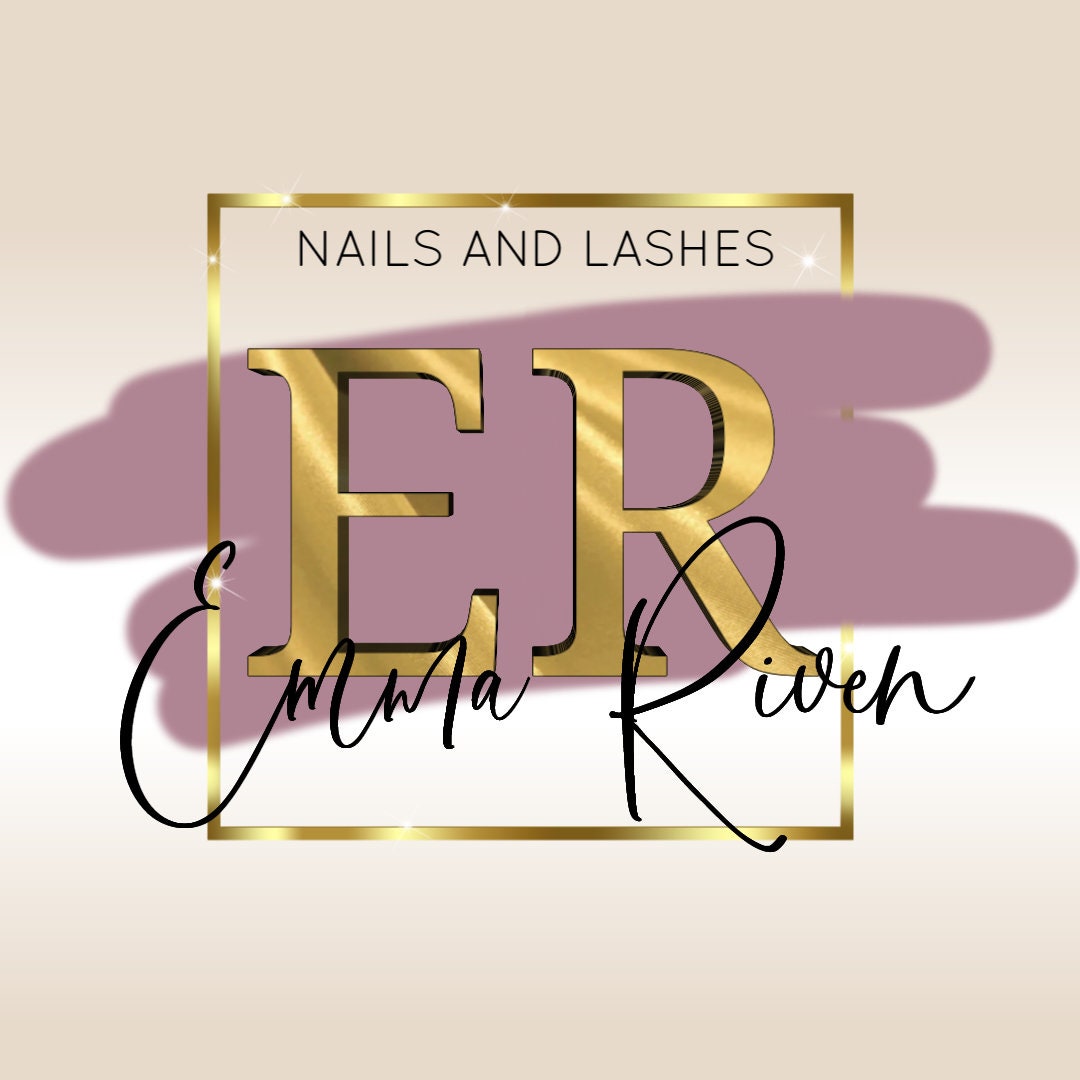 Gold, Black, Dusky Pink Logo, Brush Stroke Logo, Beauty Logo, Makeup ...