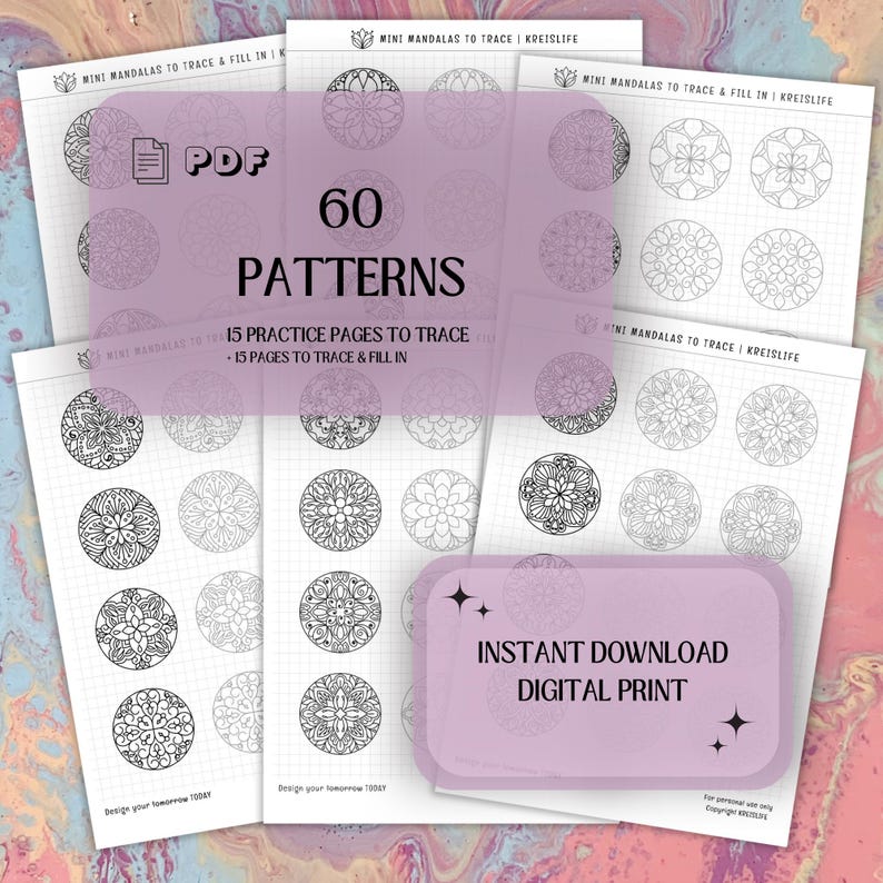 Mandala Tracing E-book, Mandala Art, Digital and Instant Download ...