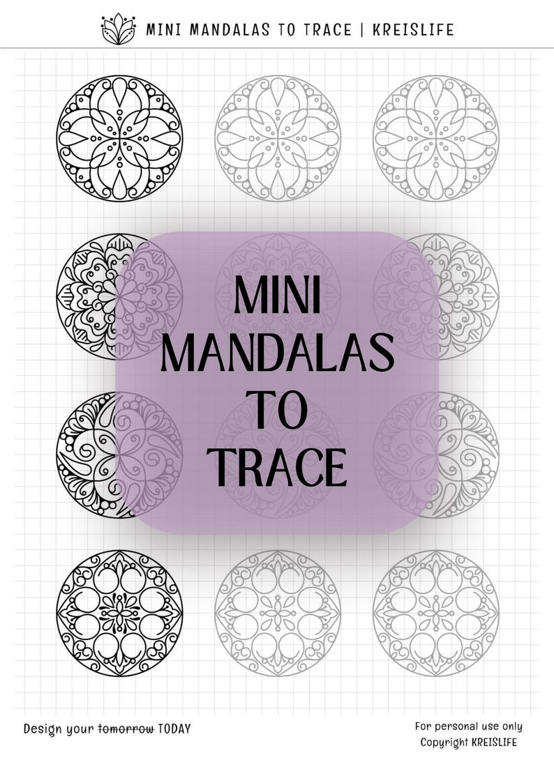 Mandala Tracing E-book, Mandala Art, Digital and Instant Download ...