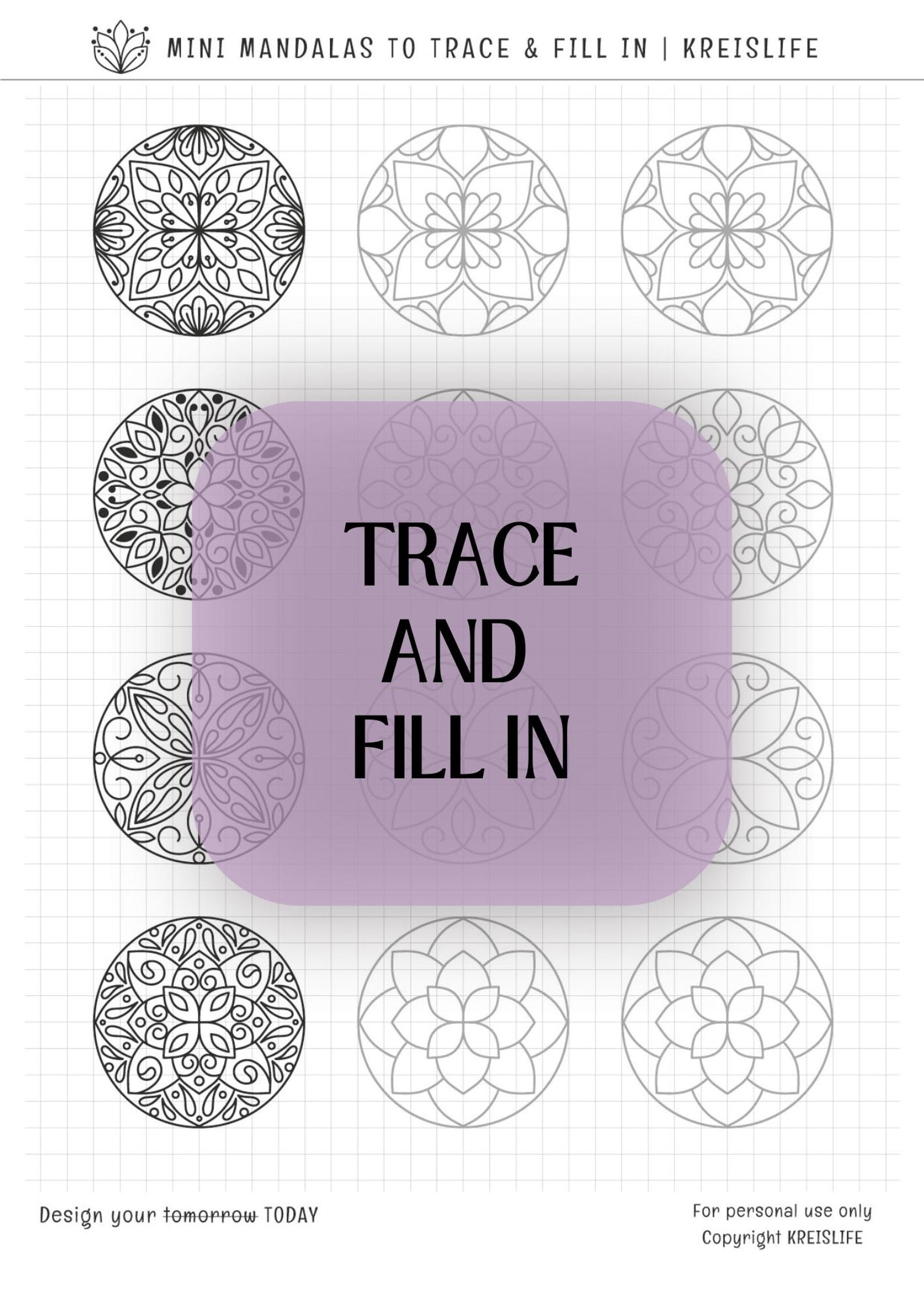 Mandala Tracing E-book, Mandala Art, Digital and Instant Download, Printable Mandala Pages, Art ...