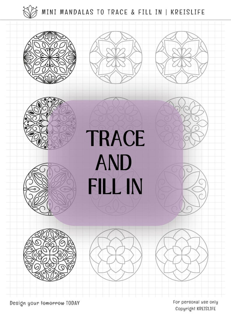 Mandala Tracing E-book, Mandala Art, Digital and Instant Download ...