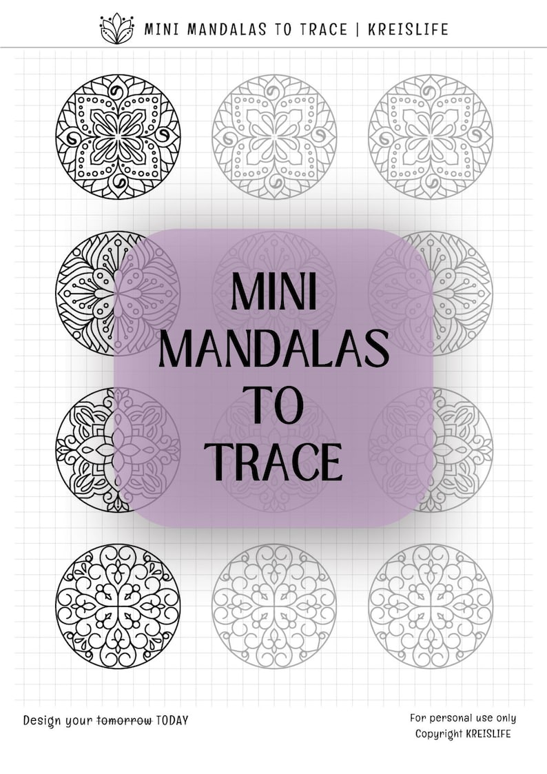Mandala Tracing E-book, Mandala Art, Digital and Instant Download, Printable Mandala Pages, Art ...