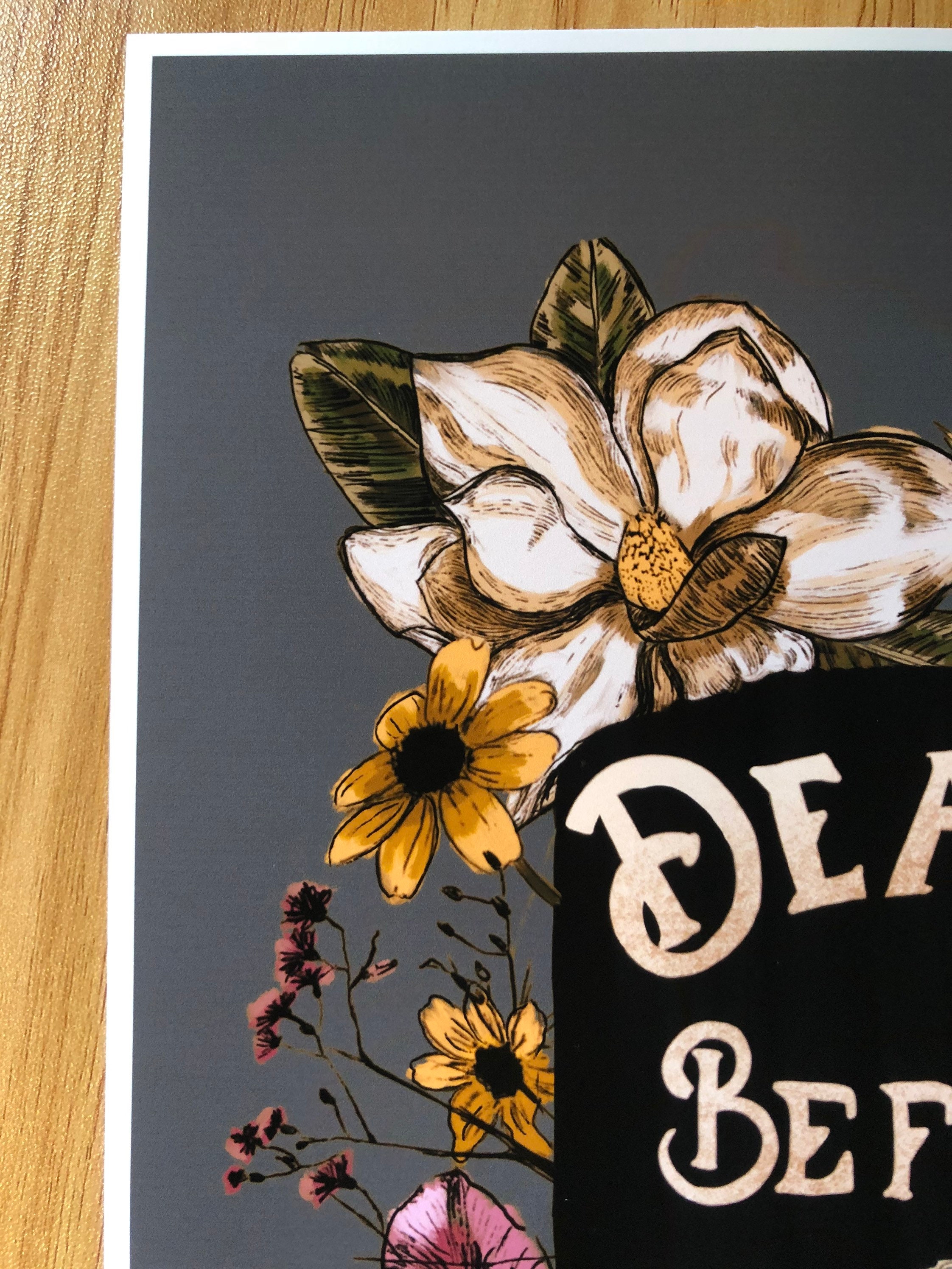 Death Before Decaf Coffee Art Print Coffee Lover Art Coffee - Etsy