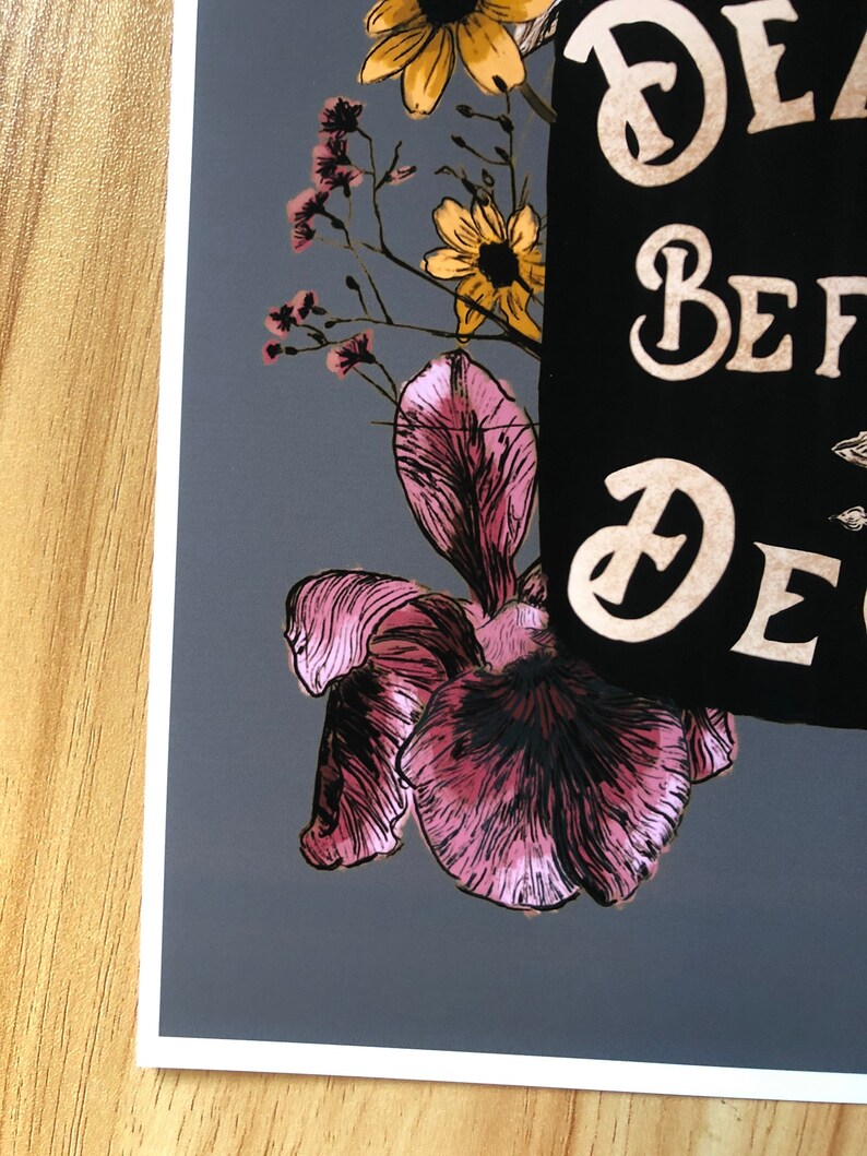 Death Before Decaf Coffee Art Print Coffee Lover Art Coffee - Etsy