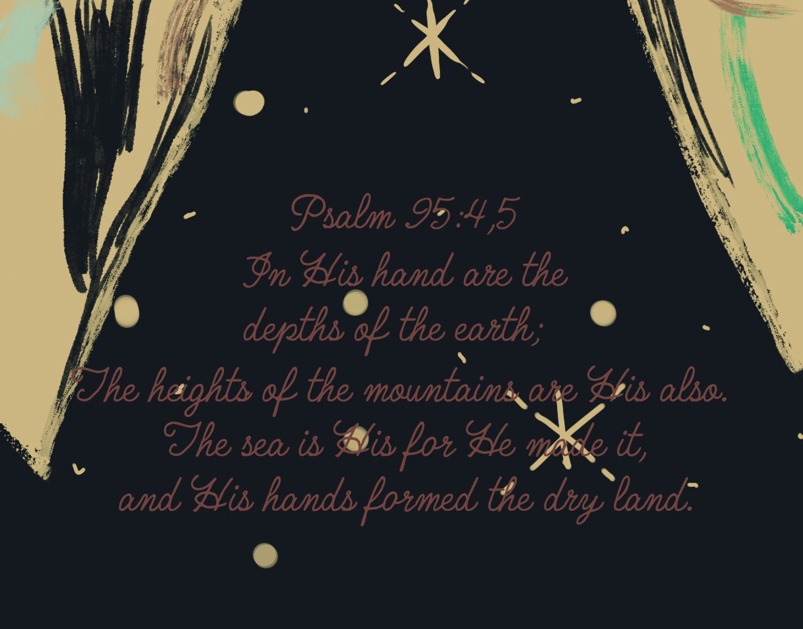 Bible Verse Art Print Psalm Art Psalm 95 Modern Christian - Etsy