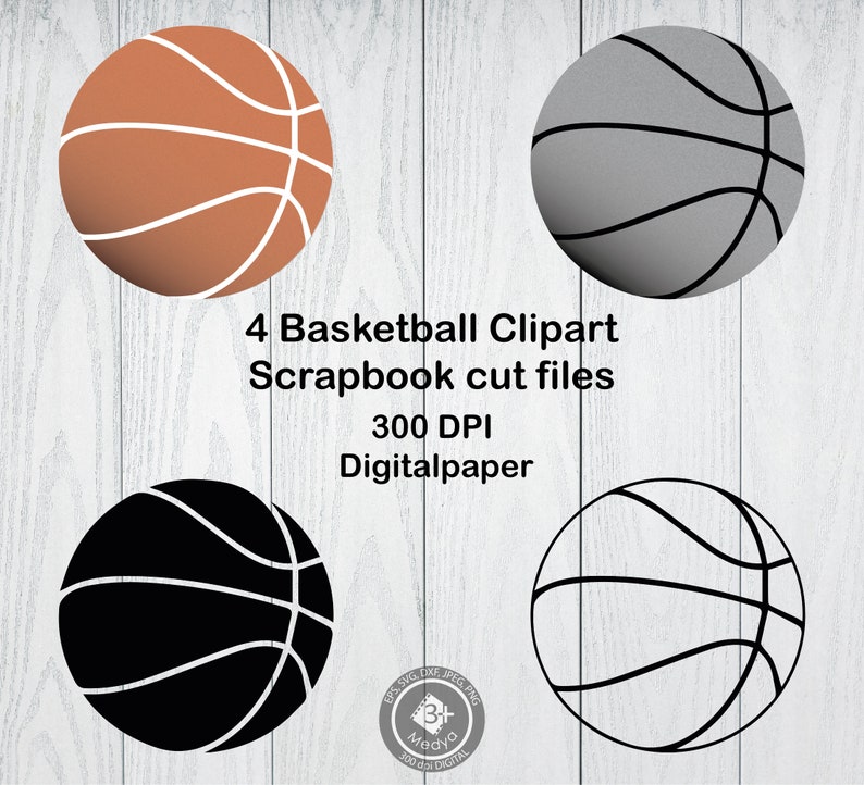 Clipart de baloncesto. Baloncesto Svg, Png, Jpeg, Eps archivos. Papel ...