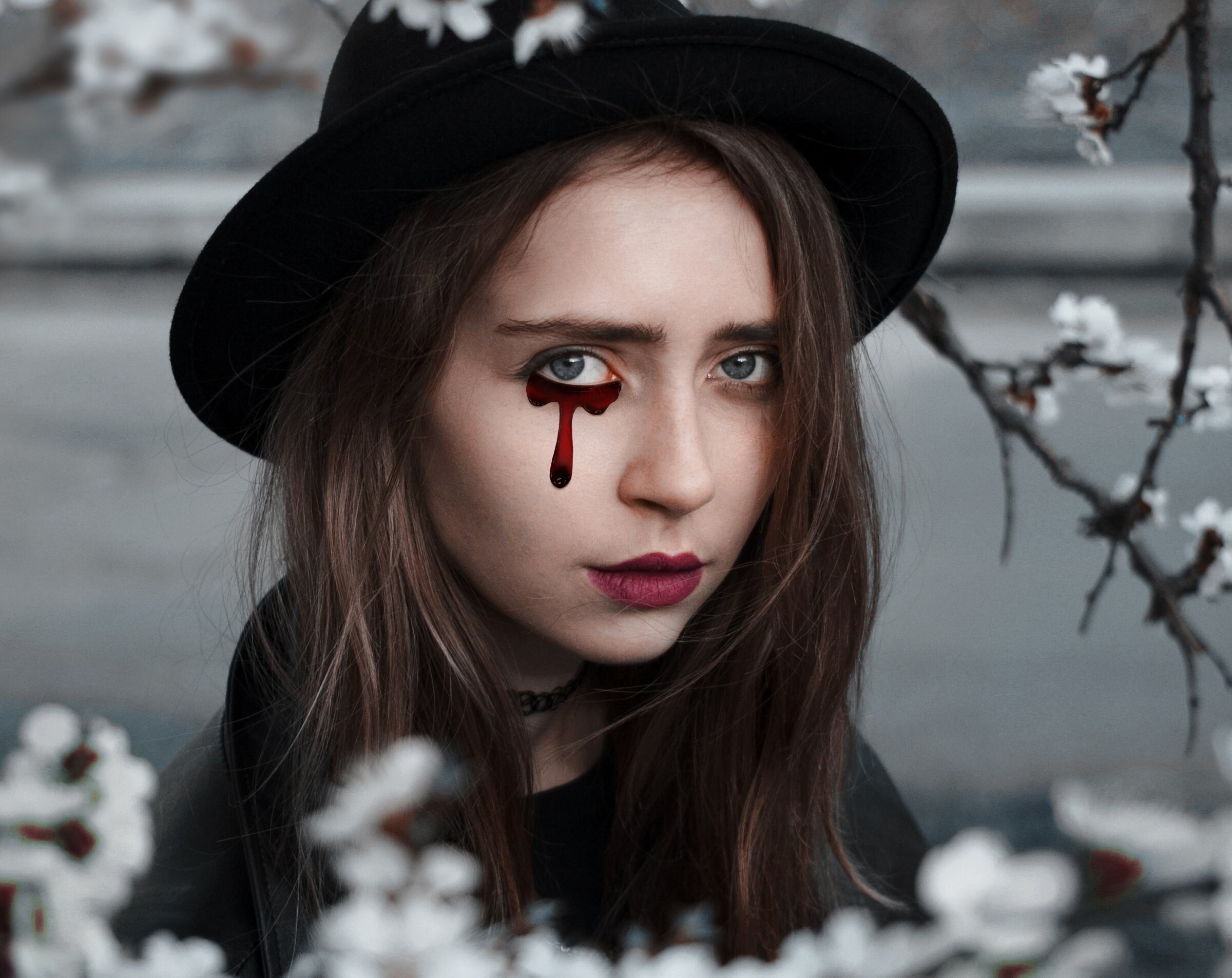 6 HQ Different Blood Tear Drops Overlay. Bloody Tears Overlay, in ...