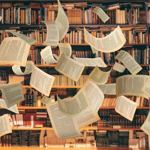 Vintage Flying Books & Pages Overlay for Backdrop, for Portraits, Old ...