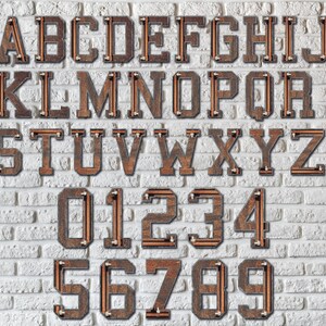 Rusted Metal Alphabet Clipart. Grungy Metal Alphabet Digitalpaper ...