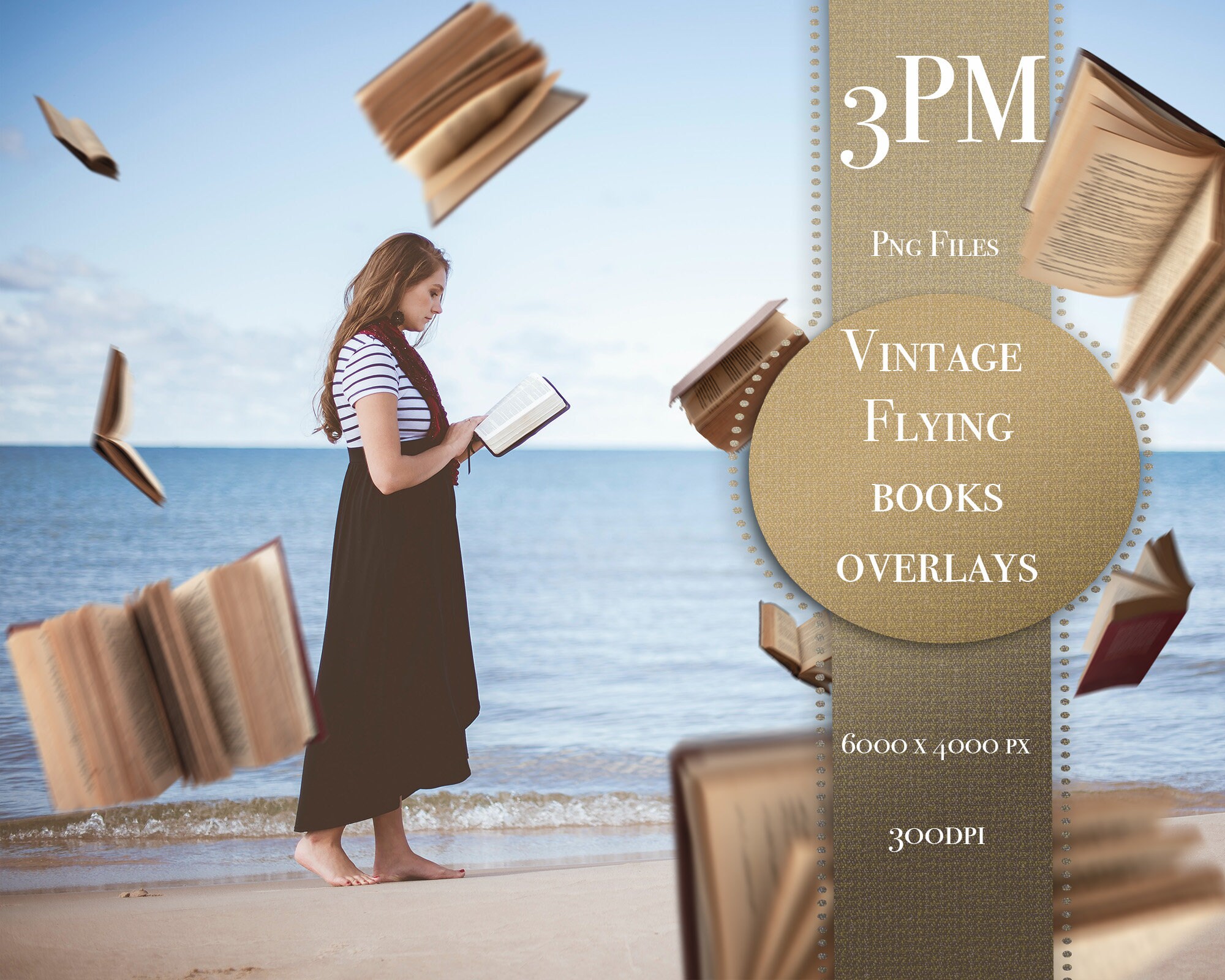 Vintage Flying Book and Pages Overlay for Backdrop, Old Book Pages and ...