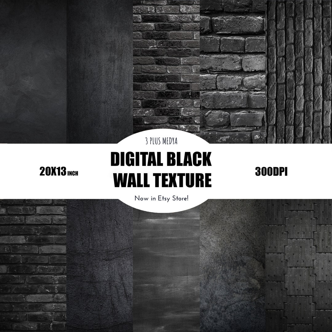 12 Black Wall Textures & Pattern, Dark Marble-concrete-brick-stone ...