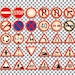 30 Traffic Sign Clipart. Road Signs Bundle Digitalpaper. Traffic ...