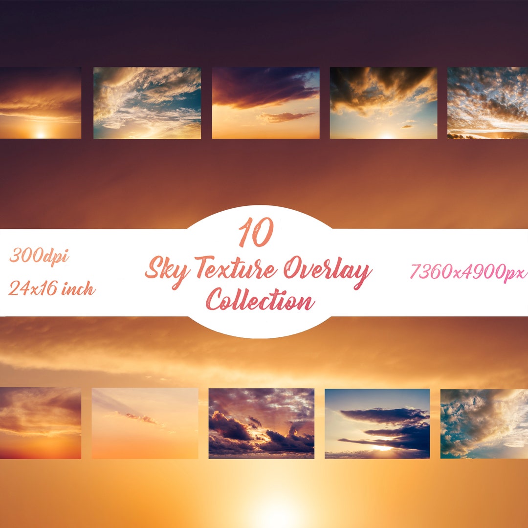 Sky Overlays. Sunset Sky, Red Sky, Blue Sky, Cloudy Sky Overlays for ...
