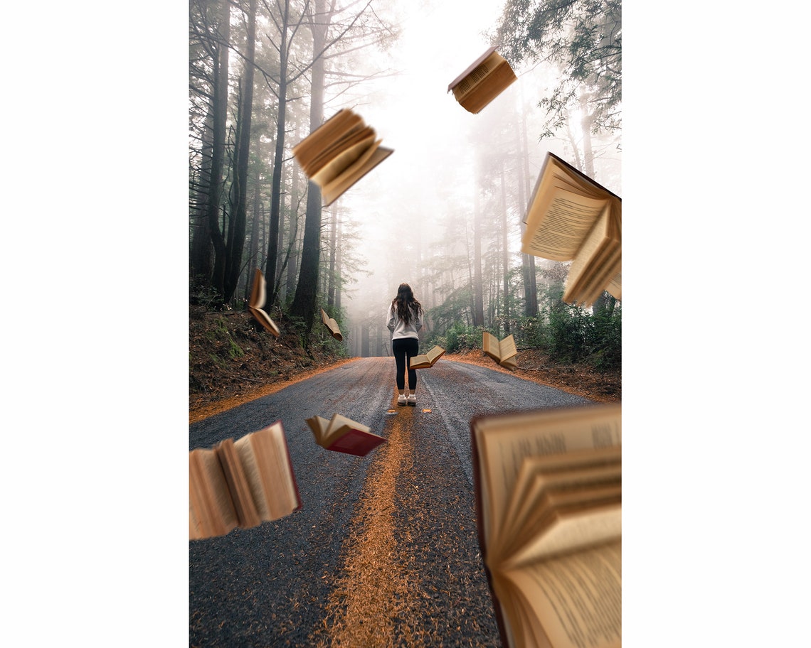 Vintage Flying Book and Pages Overlay for Backdrop Old Book - Etsy