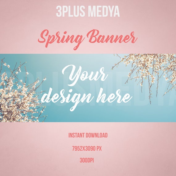 High Definition Spring Banner Mock-up Template or Textured - Etsy