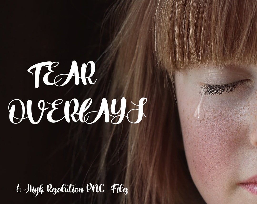 6 HQ Different Transparent Tear Drops Overlay. Tears Overlay, in ...