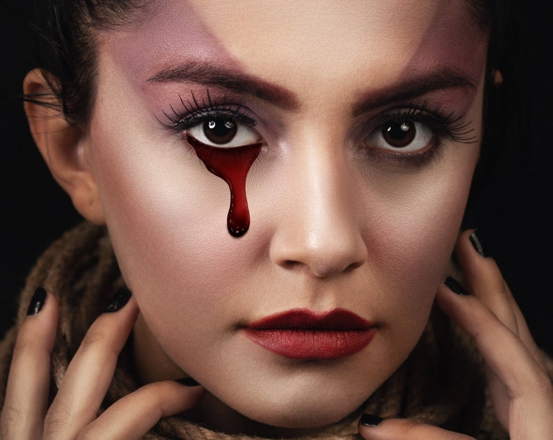 6 HQ Different Blood Tear Drops Overlay. Bloody Tears Overlay, in ...