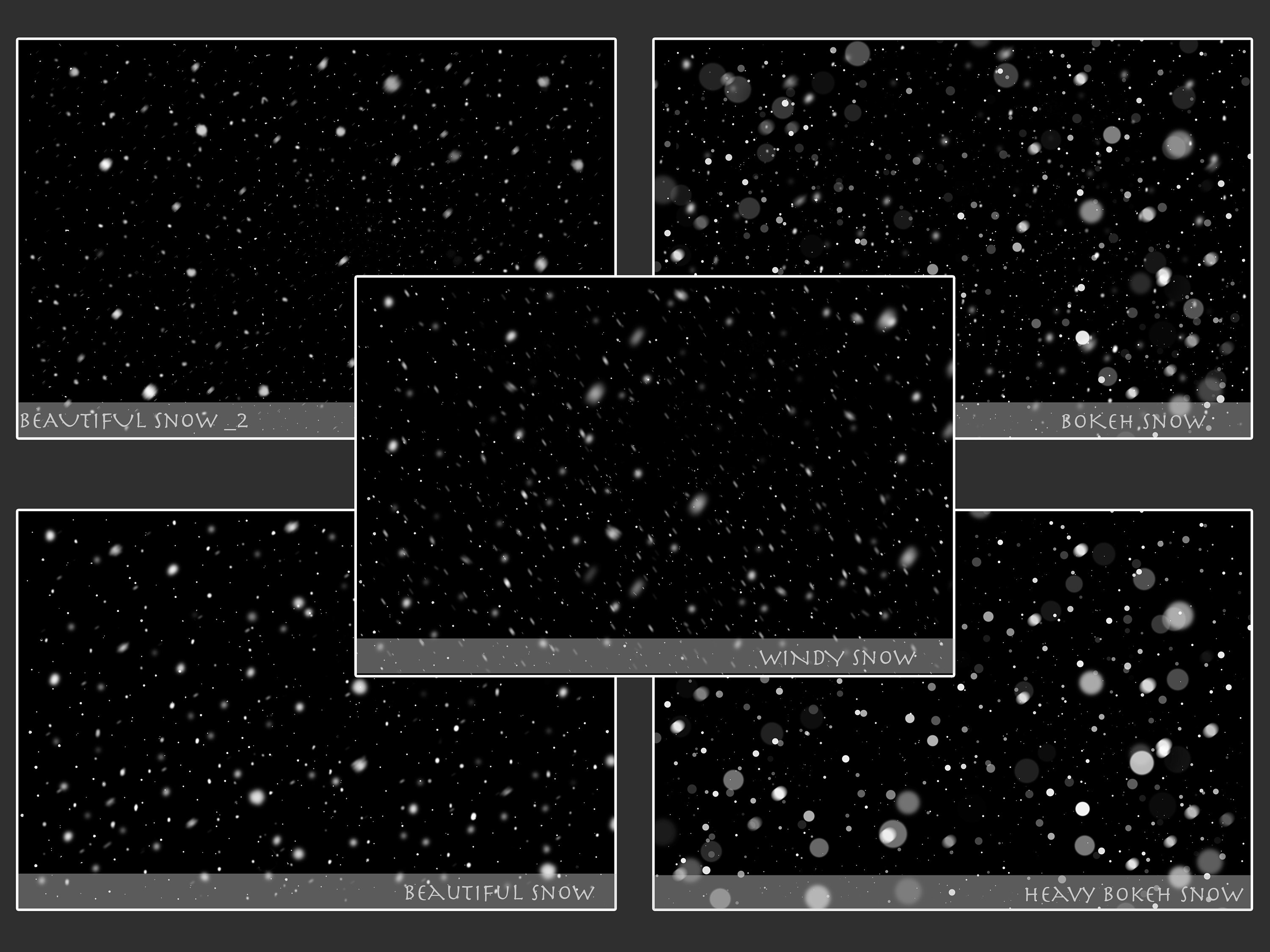 5 Transparent Snow overlay bokeh snow overlays winter | Etsy