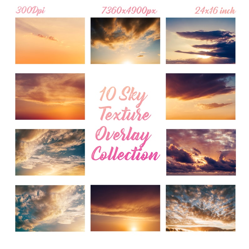 Sky Overlays. Sunset Sky, Red Sky, Blue Sky, Cloudy Sky Overlays for ...