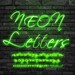Green Neon Alphabet PNG Clipart and Eps Vector Files, Green Glowing ...