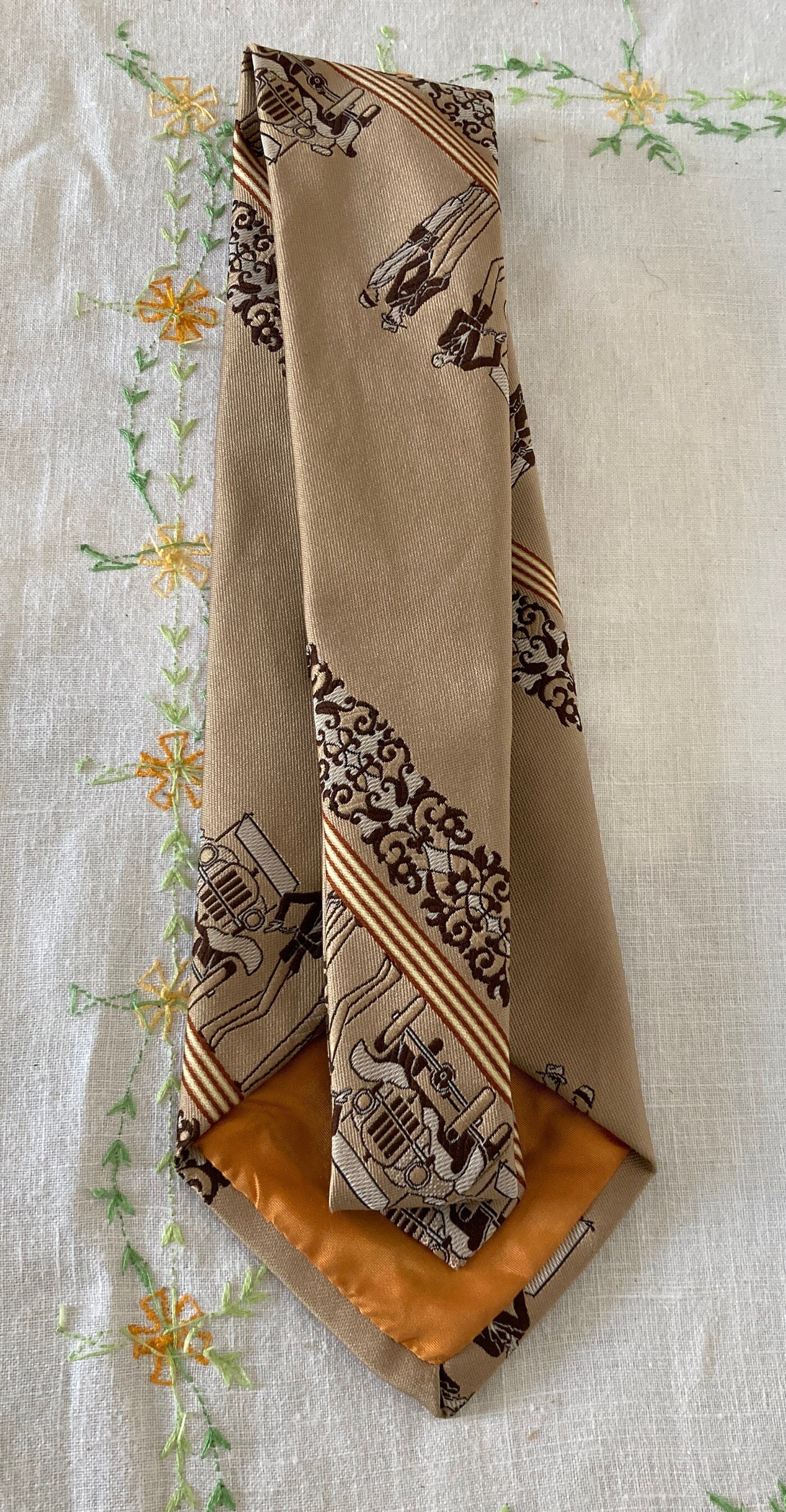 Vintage 1960s 1970s Ridleys Kipper Tie With 1920s Art Deco Print - Etsy