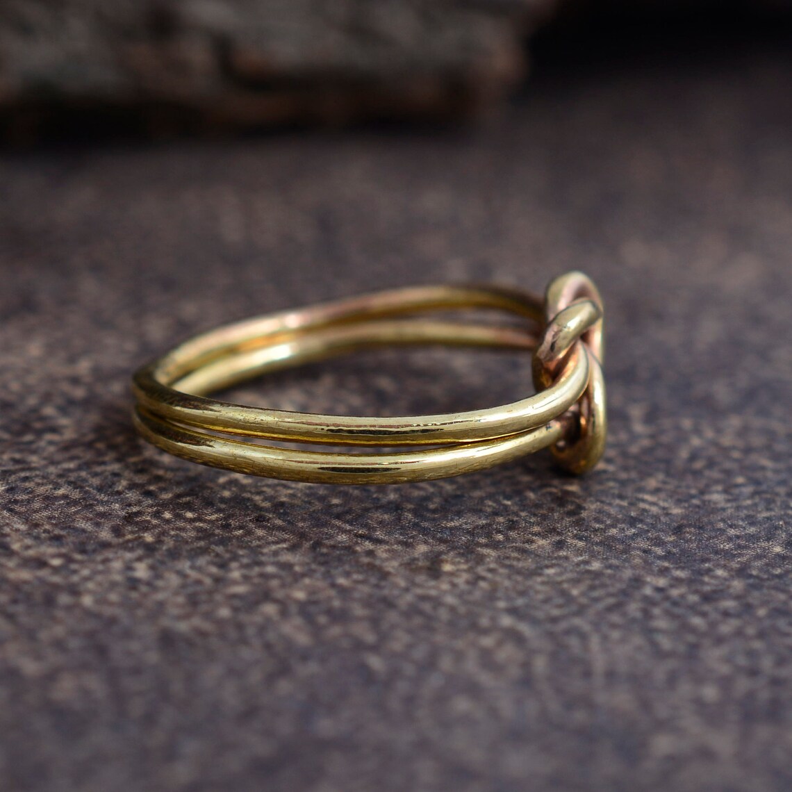 Double Knot Ring Knot Promise Ring Gold Knot Ring Gift for | Etsy