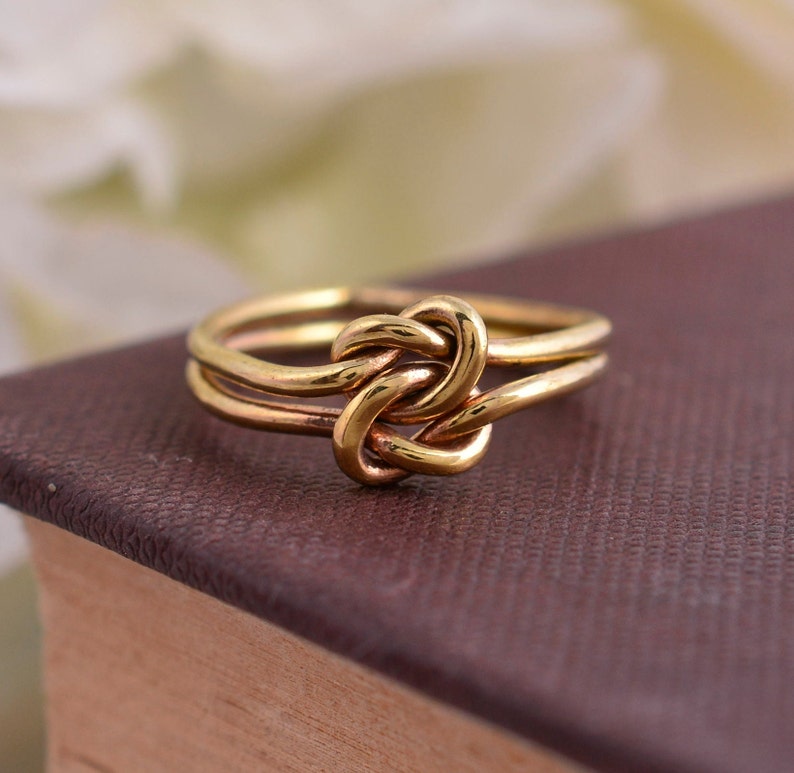 Double Knot Ring Knot Promise Ring Gold Knot Ring Promise - Etsy