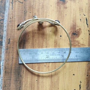 Gold Black Obsidian Upper Arm Cuff Arm Band Spiral Handmade Made of ...