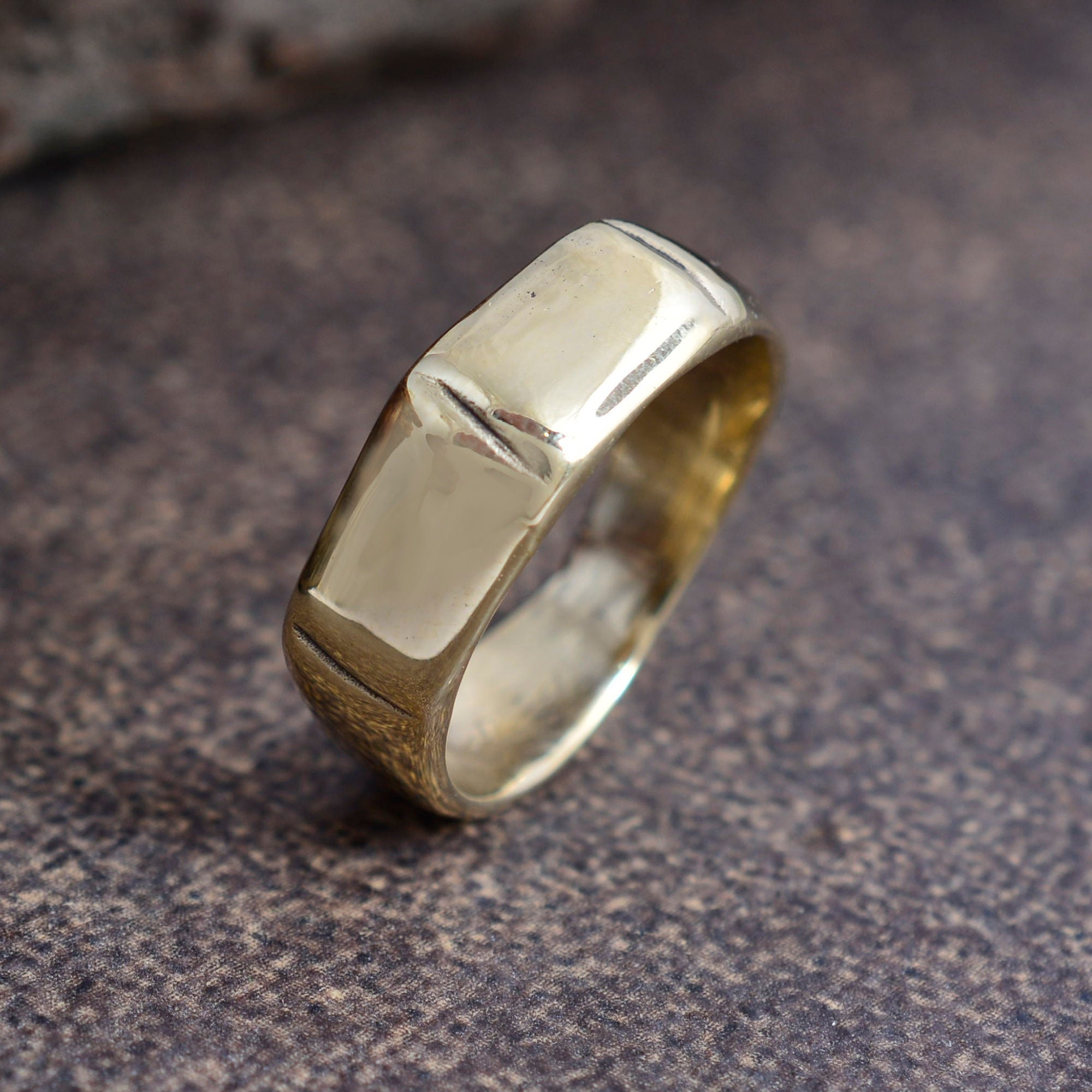 Anillo hexagonal simple anillo geométrico mínimo moderno | Etsy