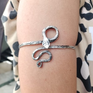 Gold Snake Minimalist Arm Cuff, Upper Arm Cuff, Arm Bracelet, Arm ...