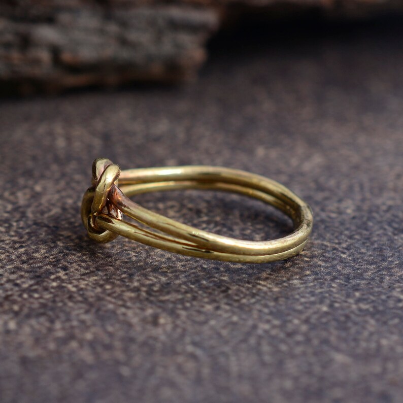 Double Knot Ring Knot Promise Ring Gold Knot Ring Gift for | Etsy