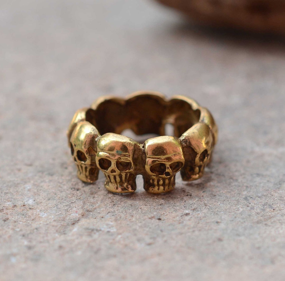Gold Skull Ring Skull Ring Gothic Ring Horror Ring - Etsy
