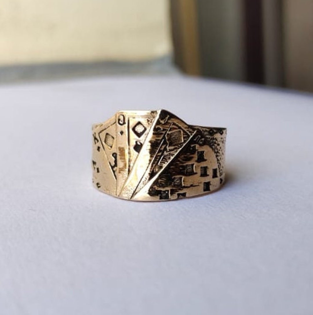 Playing Card Ring Poker Ring Womens Ring Mens Ring - Etsy