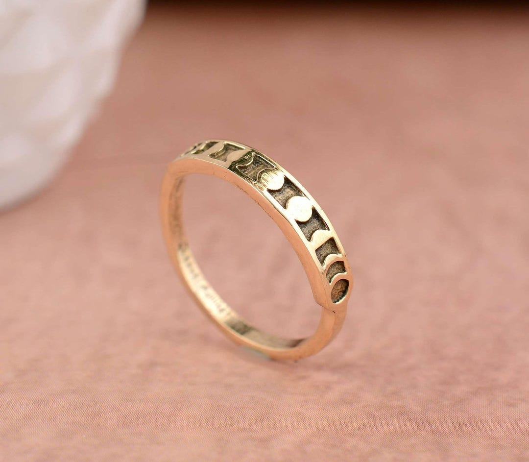 Gold Moon Phase Ring, Moon Phase Jewelry, Moon Phase, Stacking Rings ...