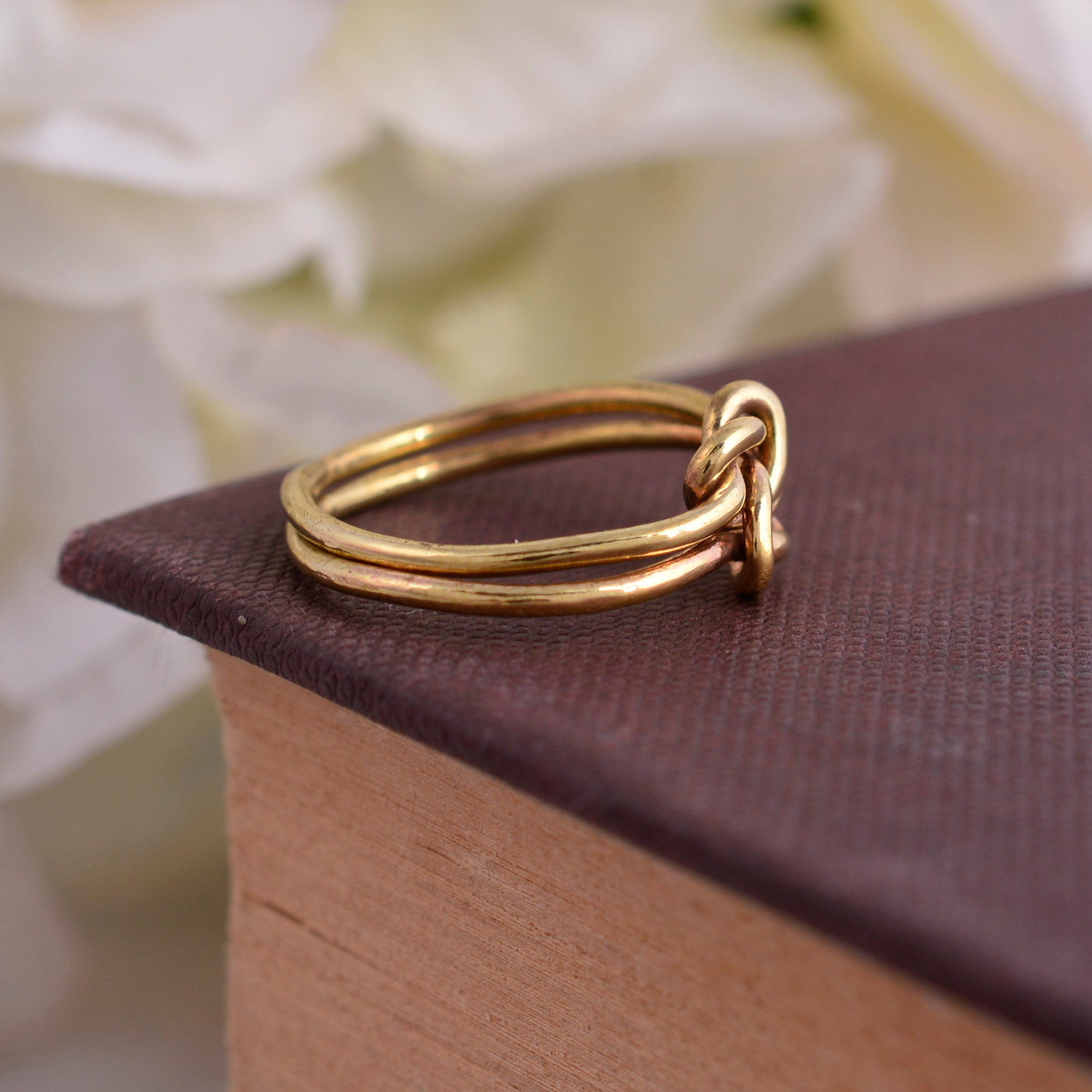 Double Knot Ring Knot Promise Ring Gold Knot Ring Gift for | Etsy