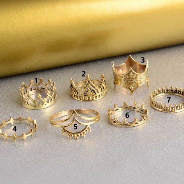 Gold Crown Ring - Etsy
