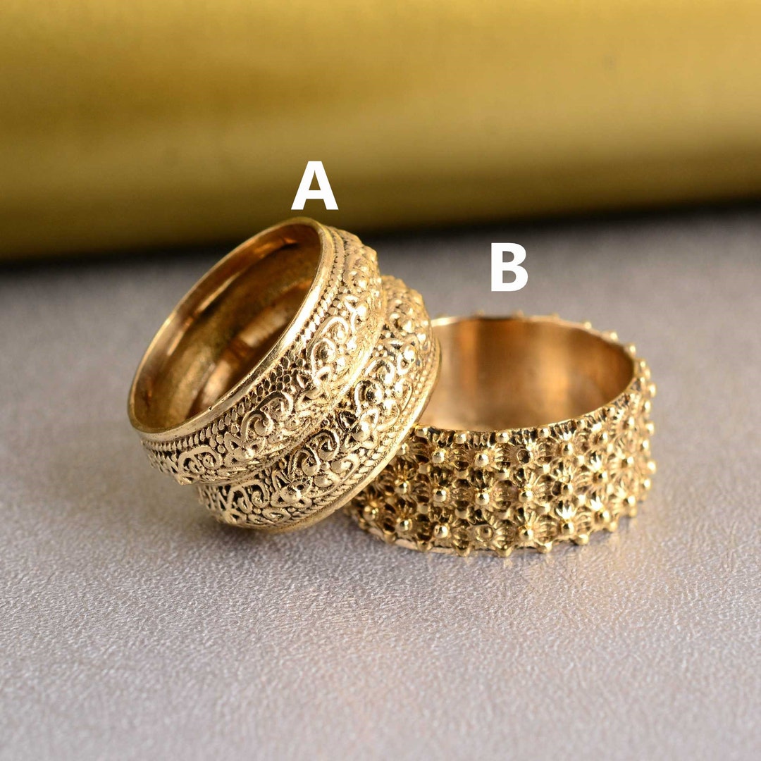 Designer Brass Ring, Solid Brass Ring, Midi Finger Ring Band, Handmade ...