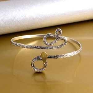 Gold Snake Minimalist Arm Cuff, Upper Arm Cuff, Arm Bracelet, Arm ...