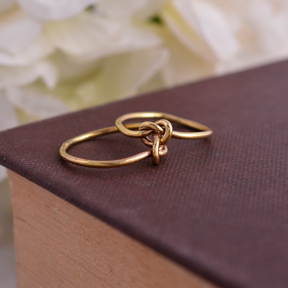 Double Knot Ring Knot Promise Ring Gold Knot Ring Gift for | Etsy