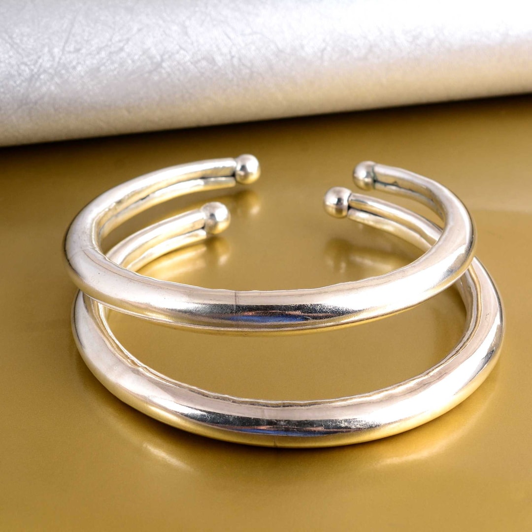 Ankle Kada, Brass Anklets, Indian Gold Look Anklet Kada, Adjustable ...