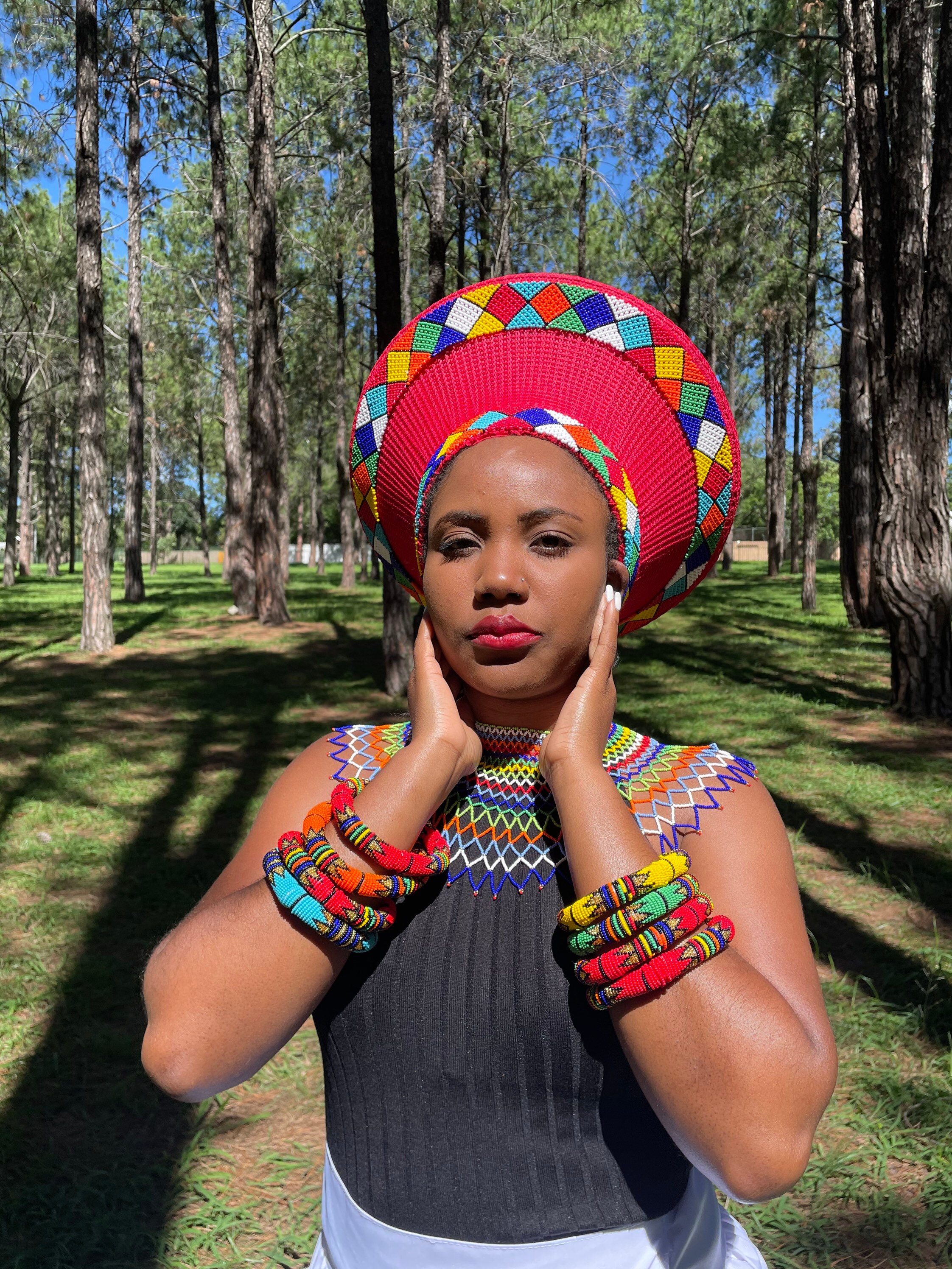 Double Frame Zulu Hat Zulu Beaded Hat Isicholo Bucket Hat Etsy