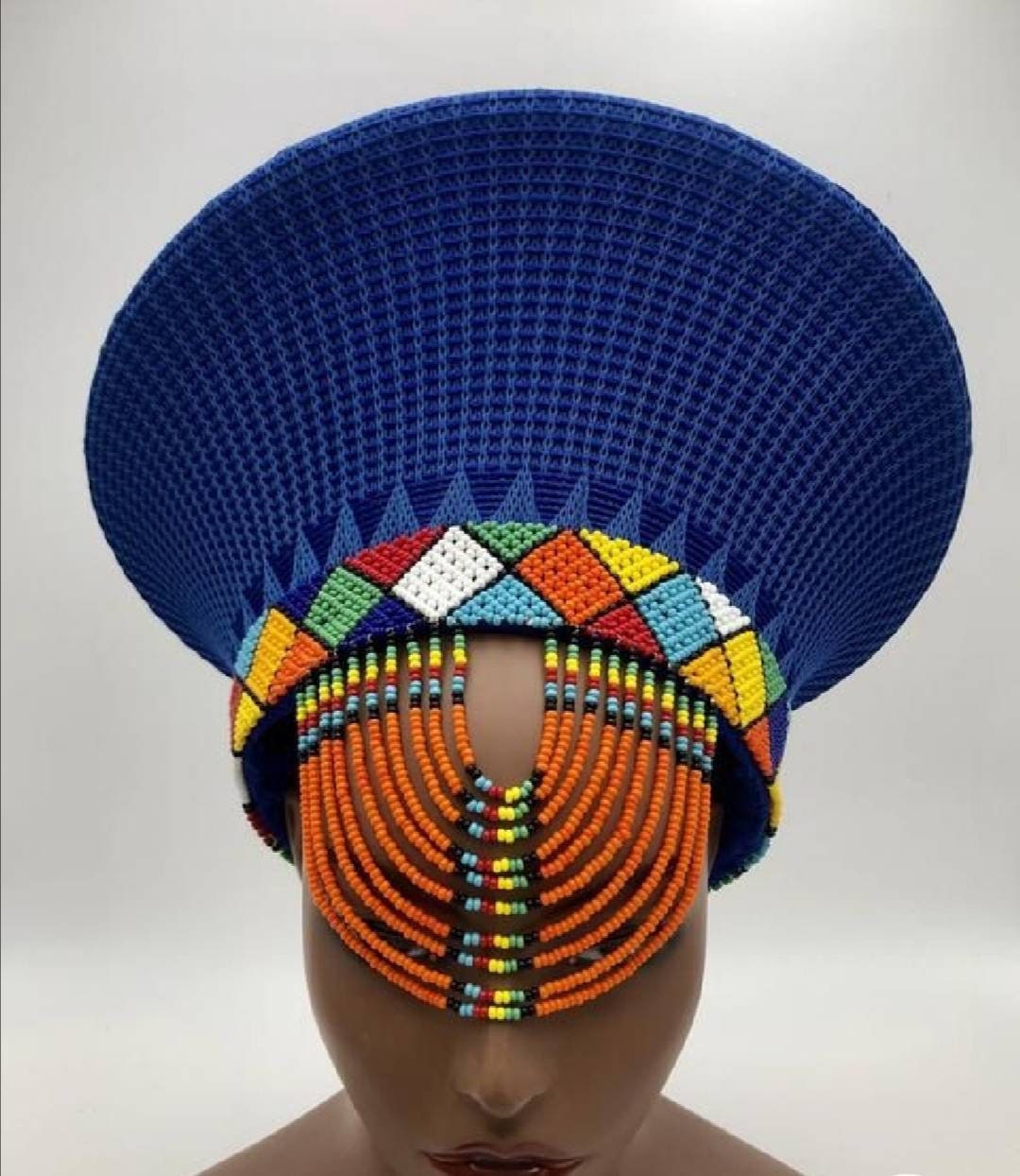 Zulu Hat With Beads| Zulu Beaded Hat| Isicholo| Bucket Hat| South ...