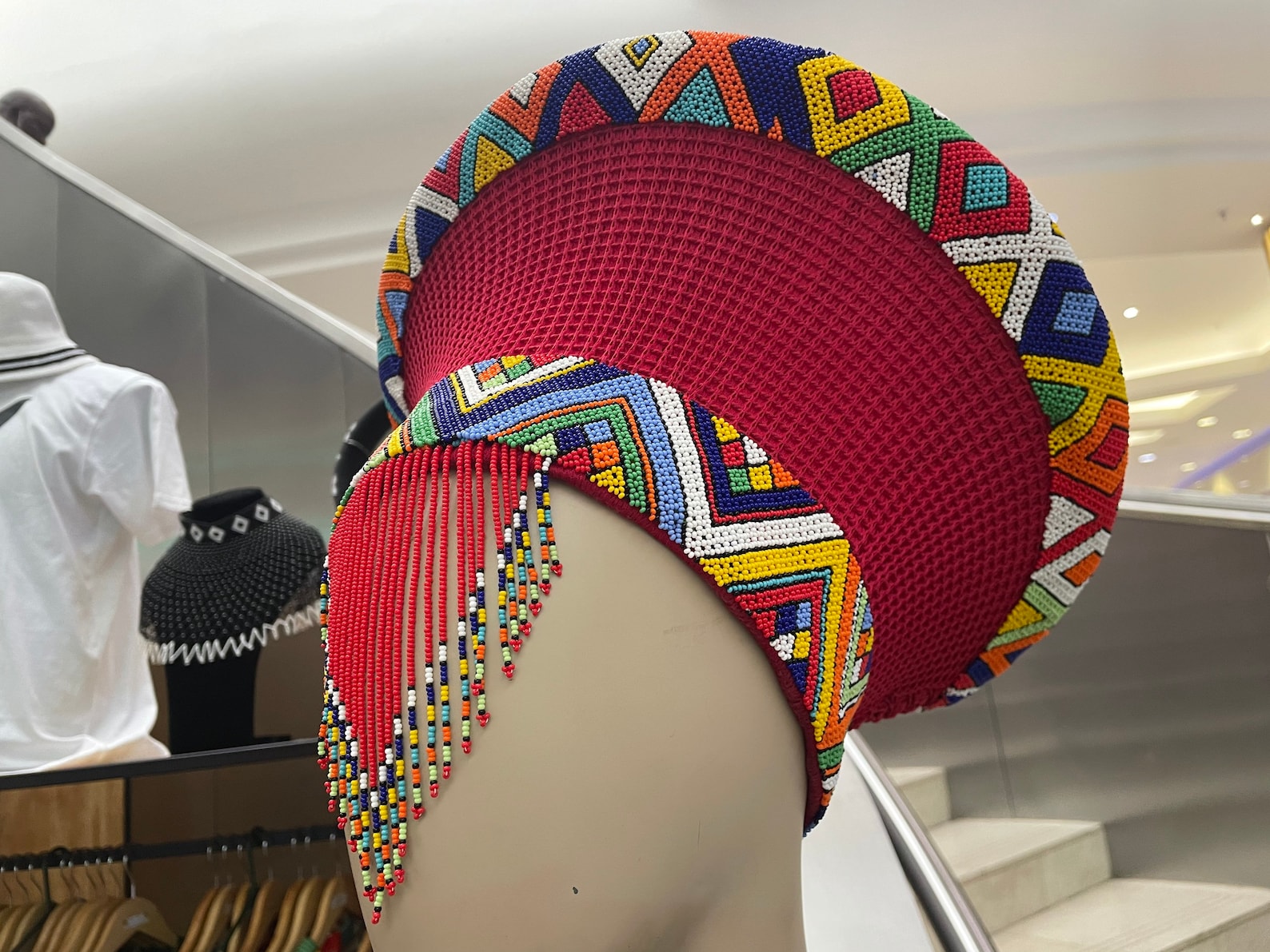 Zulu Hat With Beads Zulu Beaded Hat Isicholo Bucket Hat - Etsy