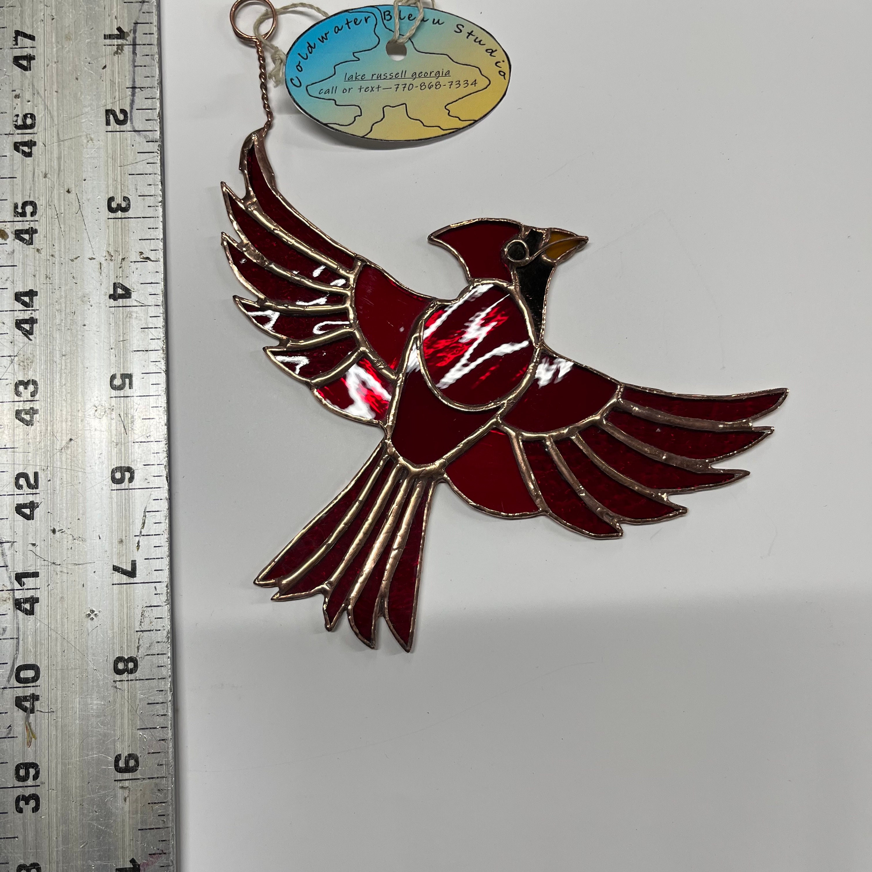 Cardinal Sun Catcher: Stained Glass Light Catcher - Etsy