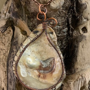 Wire Wrapped Tree of Life on a NC Oyster Shell Pendent - Etsy