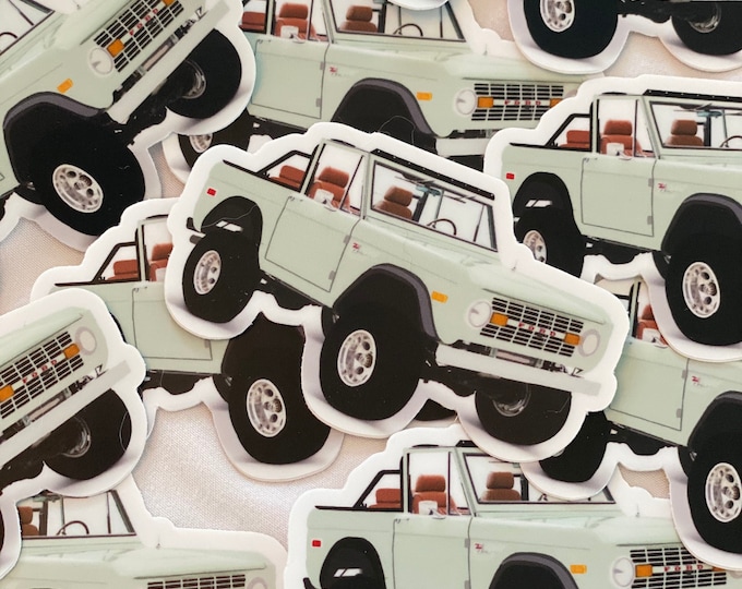 Bronco Sticker- 1970s Retro Ford Bronco Sticker, 1986 Bronco, Bronco ...