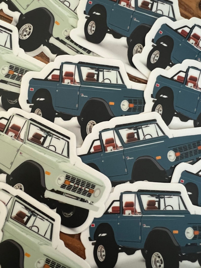 Bronco Sticker Pack Bronco Sticker 1970s Retro Ford Bronco - Etsy