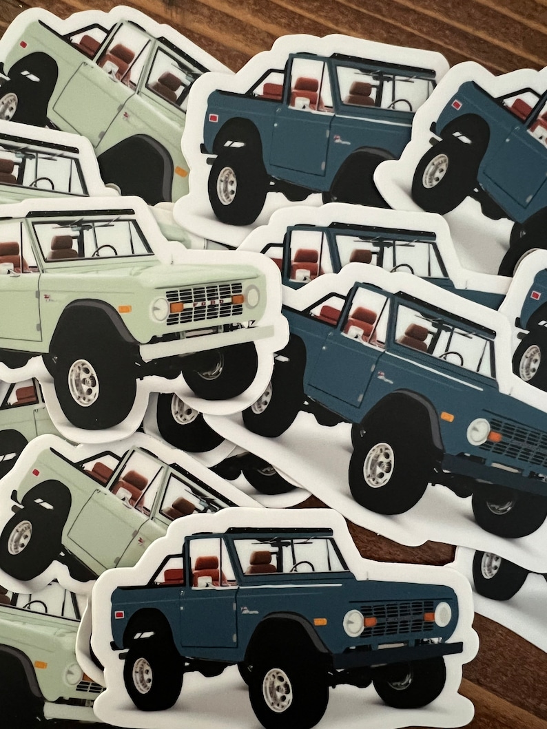 Bronco Sticker Pack Bronco Sticker 1970s Retro Ford Bronco - Etsy