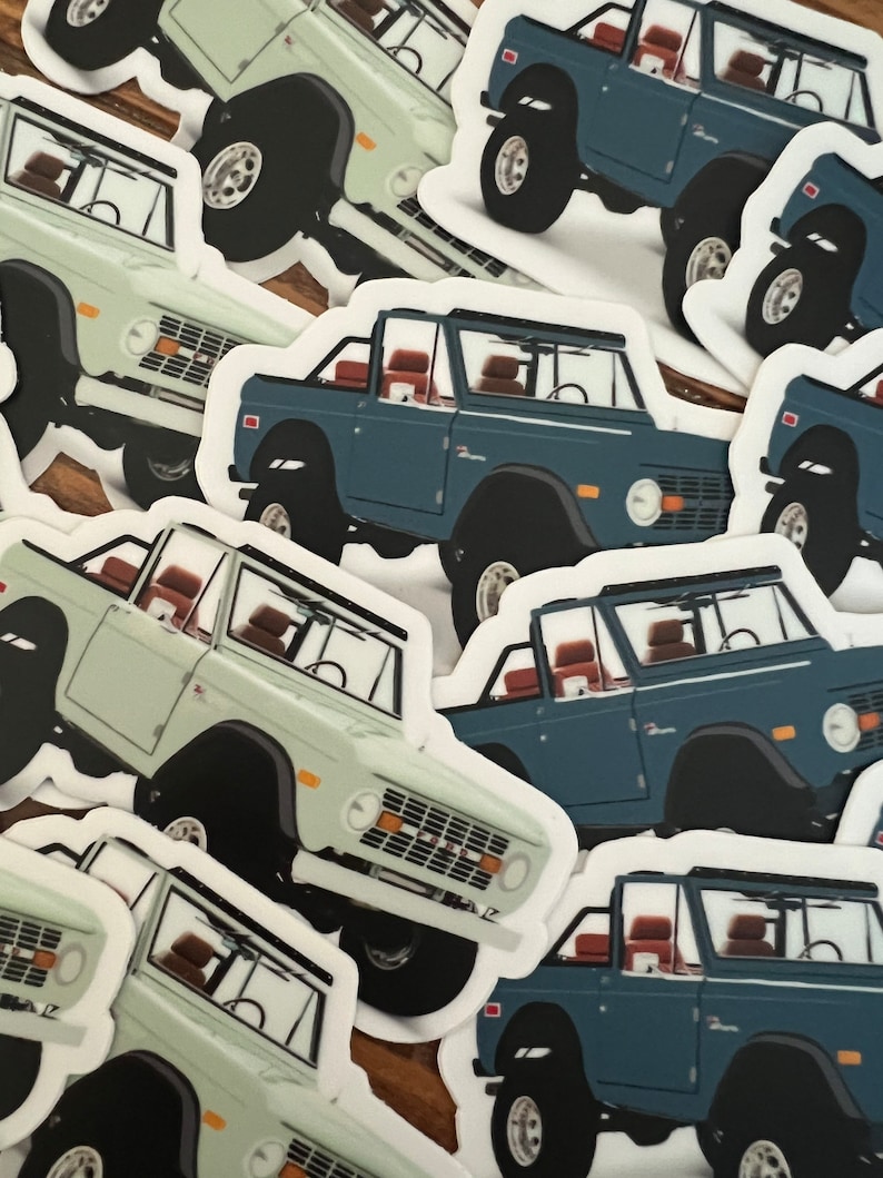 Bronco Sticker Pack- Bronco Sticker- 1970s Retro Ford Bronco Sticker ...